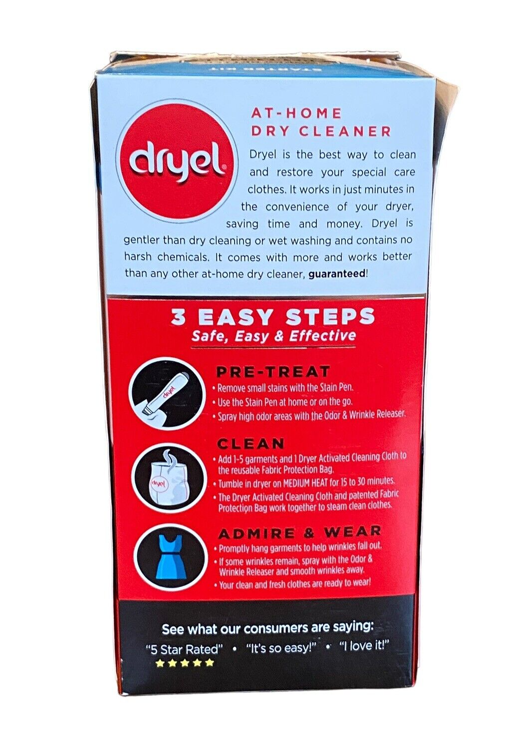 Dryel At-Home Dry Cleaner Laundry Starter Kit Includes 4 Cleaning ...