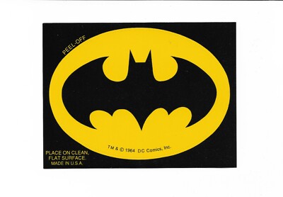 Vintage Batman Decal Bumper Sticker from 1964 - 5 x 3.75in | eBay