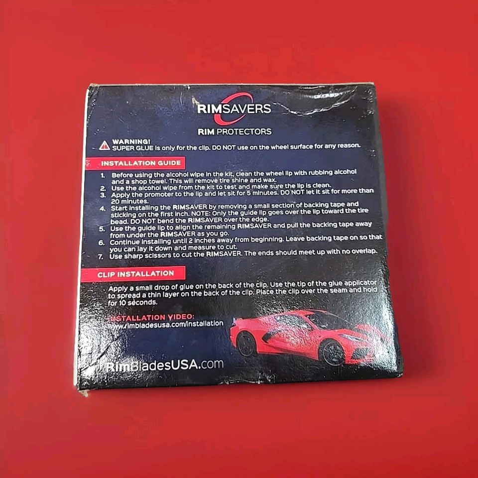 RIMSAVERS RIM PROTECTOR Sold by RimBlades USA Red Tesla BMW Lexus Honda ...