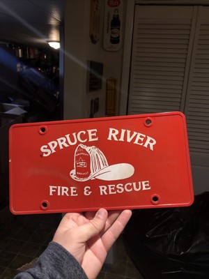 1970s Spruce River West Virginia Fire Rescue Booster License Plate WV ...