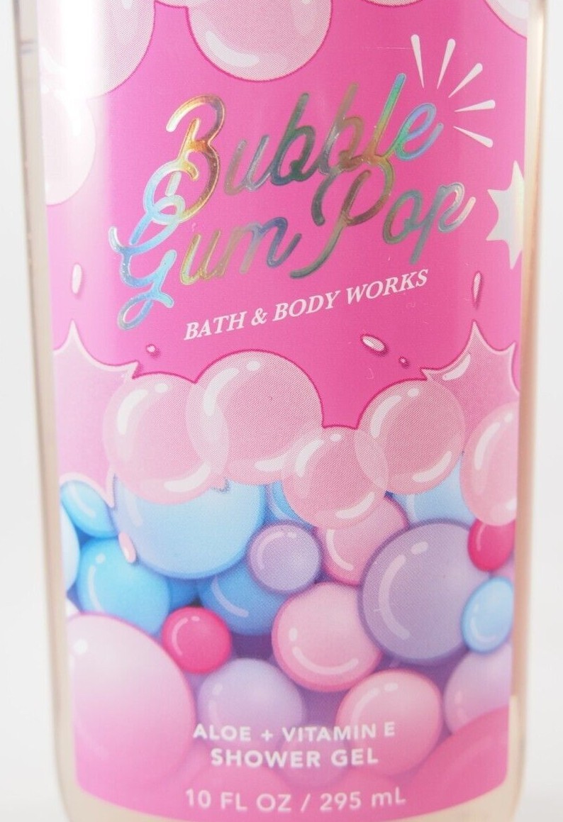 (1) Bath & Body Works Pink Bubblegum Pop Aloe Vitamin E Shower Gel Wash ...