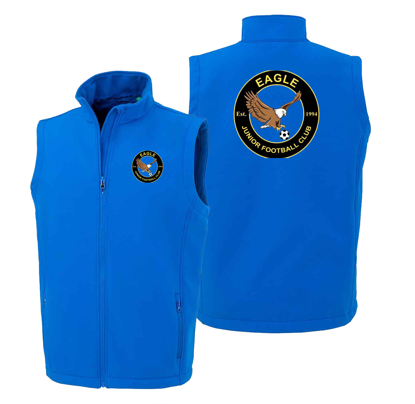 Personalised Printed Softshell Gilet Custom Logo Workwear Printing Blue ...