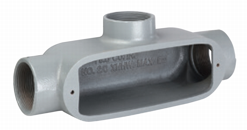 Hubbell-Killark OT-5 O-Series Type T 1-1/2" Aluminum Conduit Body Tee ...