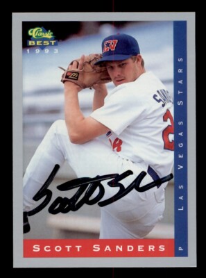 SIGNED 1993 CLASSIC BEST MINORS #253 SCOTT SANDERS AUTOGRAPH LOS VEGAS ...