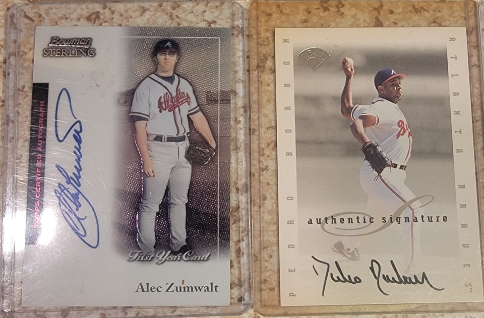 Topps Donruss Bowman Autographed MLB Baseball Card Lot 12 Players ...
