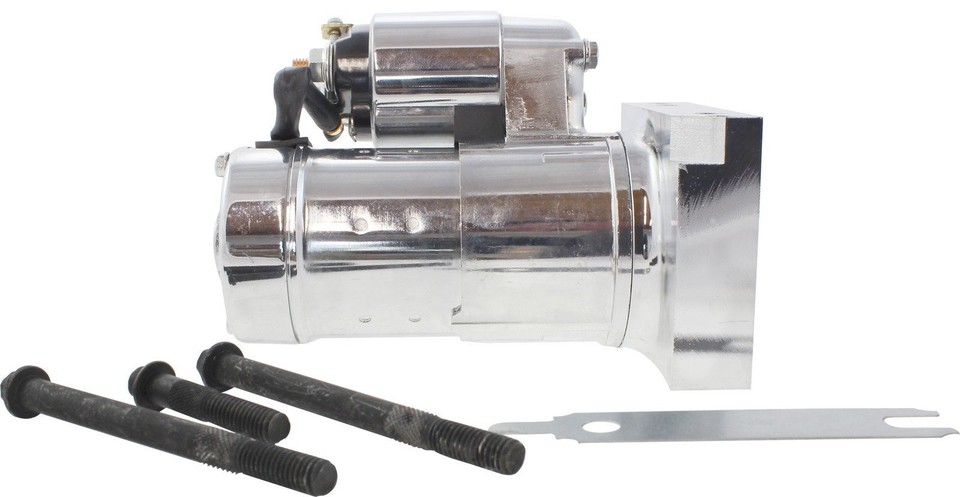 New SBC BBC Small & Big Block Chevy CHROME Gear Reduction Starter 305 ...
