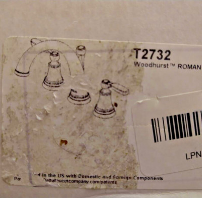 Delta T2732 Woodhurst Widespread Deck Mounted Roman Tub Filler Faucet ...