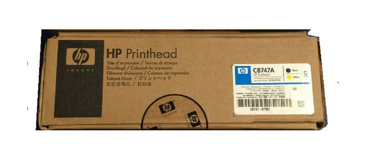Genuine HP Edgline Edgeline C8747A Black Yellow KY Printhead C8747 ...
