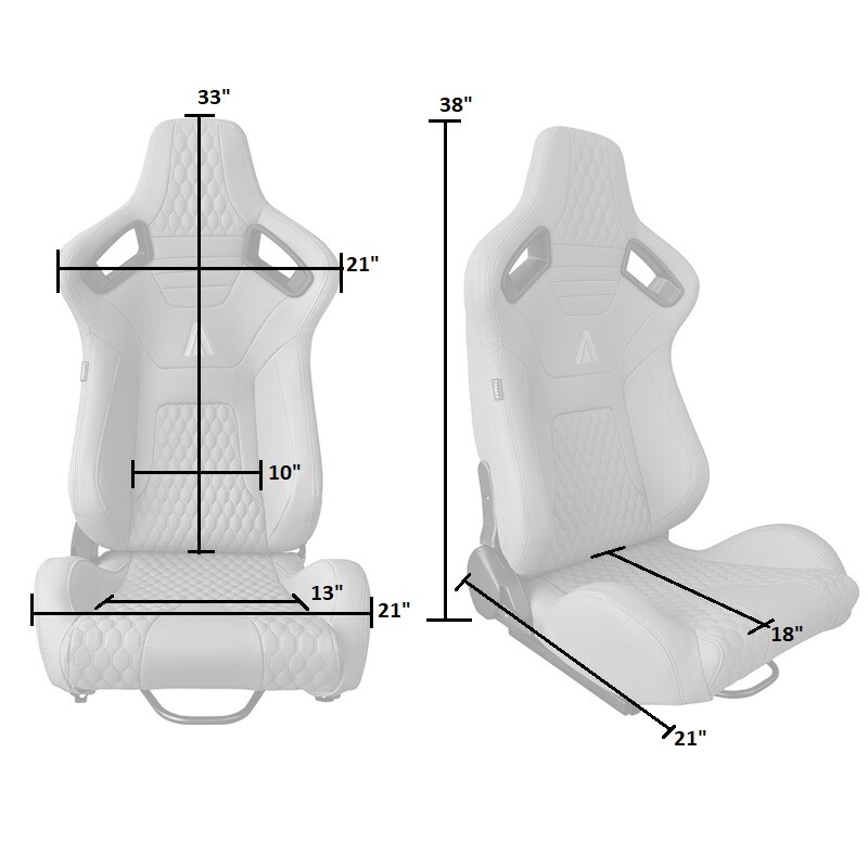 TANAKA PREMIUM BLACK CARBON PVC LEATHER RACING SEAT RECLINABLE ...