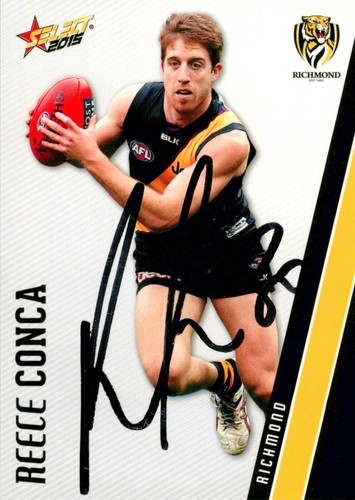 Signed 2015 RICHMOND TIGERS AFL Card REECE CONCA | eBay Australia
