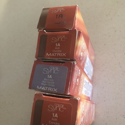 Matrix Color Sync 1A Black Ash X 4 Tubes | eBay Australia
