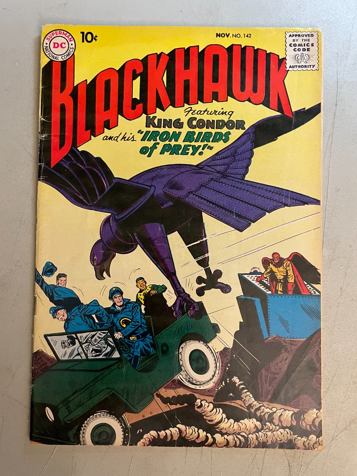 BLACKHAWK # 142 / 1959 (VG) DC / "KING CONDOR and his "IRON BIRDS OF ...