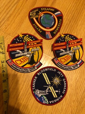 Lot of 4 Int'l Space Station Expedition Cloth Patches Expedition 6 ...
