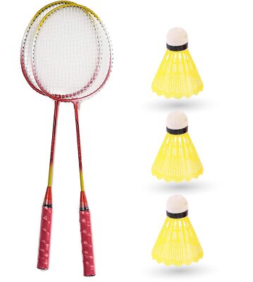 Badminton Erwachsene Federball Schläger Set inkl. 3x Federbälle ...