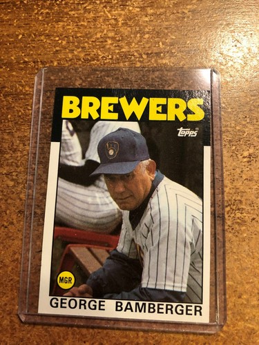 1986 Topps Baseball # 21 George Bamberger Brewers Manager/Checklist ...