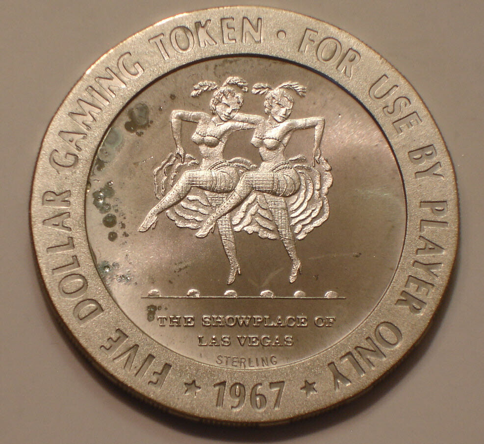 1967 SILVER SLIPPER HOTEL & CASINO Las Vegas 1.3 oz .925 Silver $5 ...