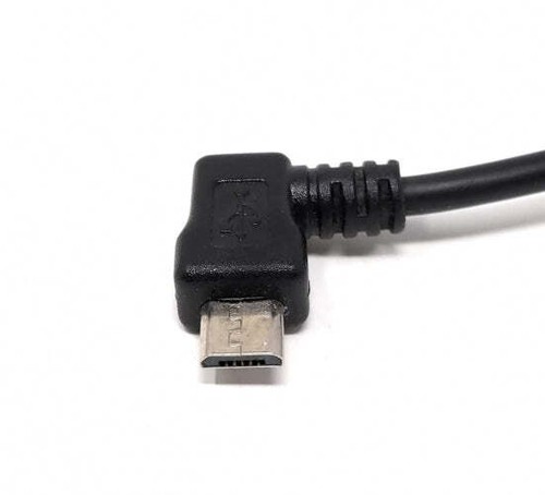 Micro USB 2.0 Spiral Cable Angled Right Angle Data Cable Charging Cable ...