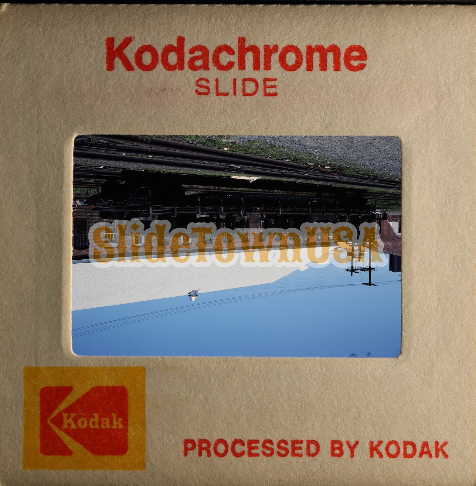 Vtg 1981 Train Slide 3628 AMTK Amtrak Flatcar Equipment Load New Haven ...