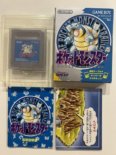 Pokemon Blue Nintendo Pocket Monsters GameBoy GB Japanese Blastoise ...