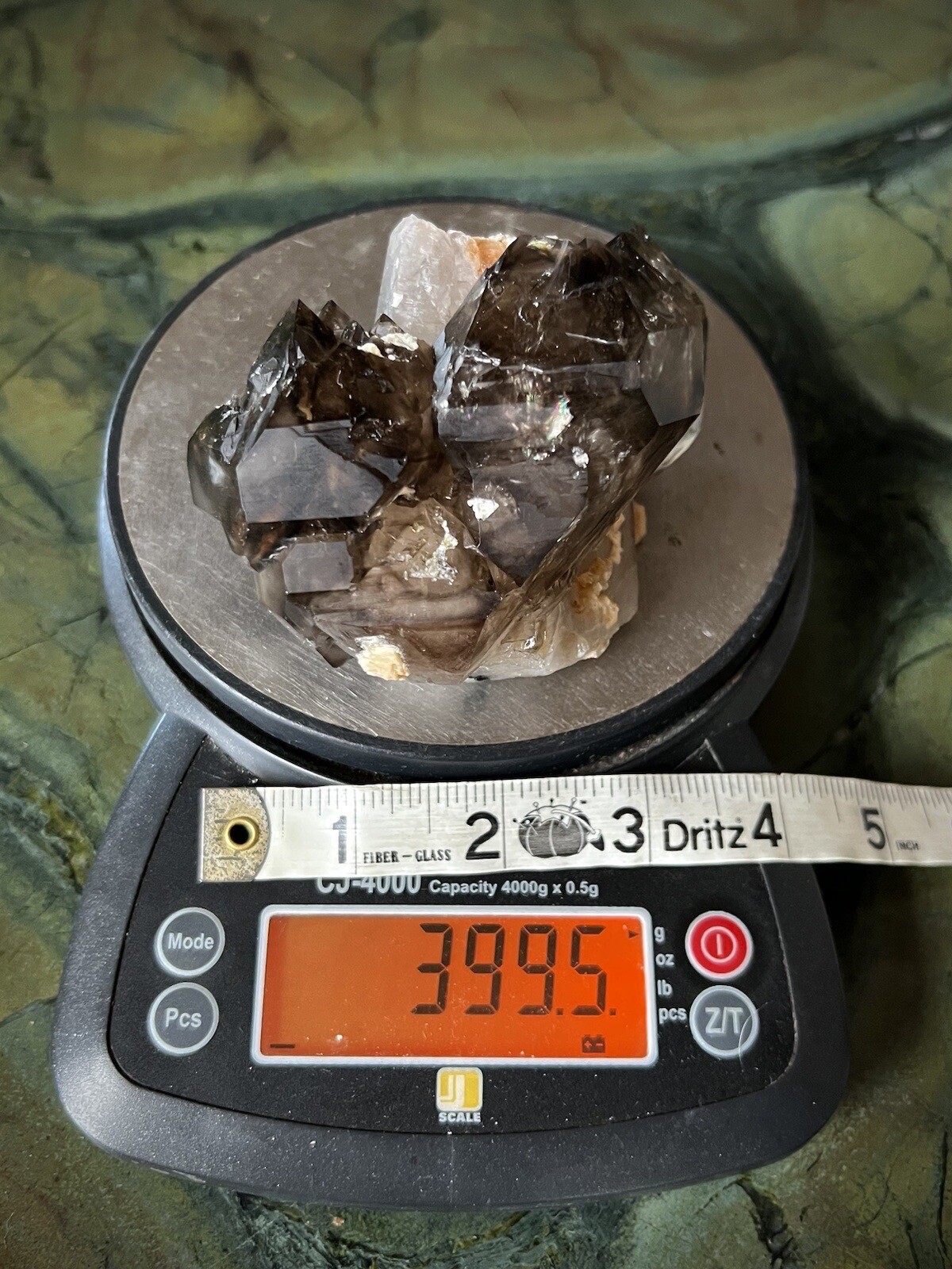 399g Elestial Quartz Crystal Scepter Quartz Morion Quartz Smoky Quartz ...