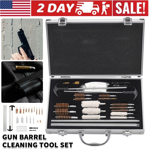 126Pcs Gun Cleaning Kit Rifle Barrel Pro Universal Pistol Shotgun ...