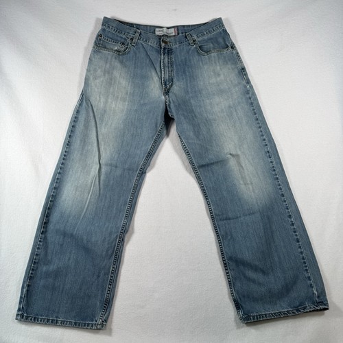 Levis Jeans Mens 36x30 Blue 569 Loose Straight High Rise Light Wash | eBay