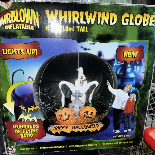 Airblown Inflatable Whirlwind Globe 6' Gemmy Halloween Ghosts Bats ...
