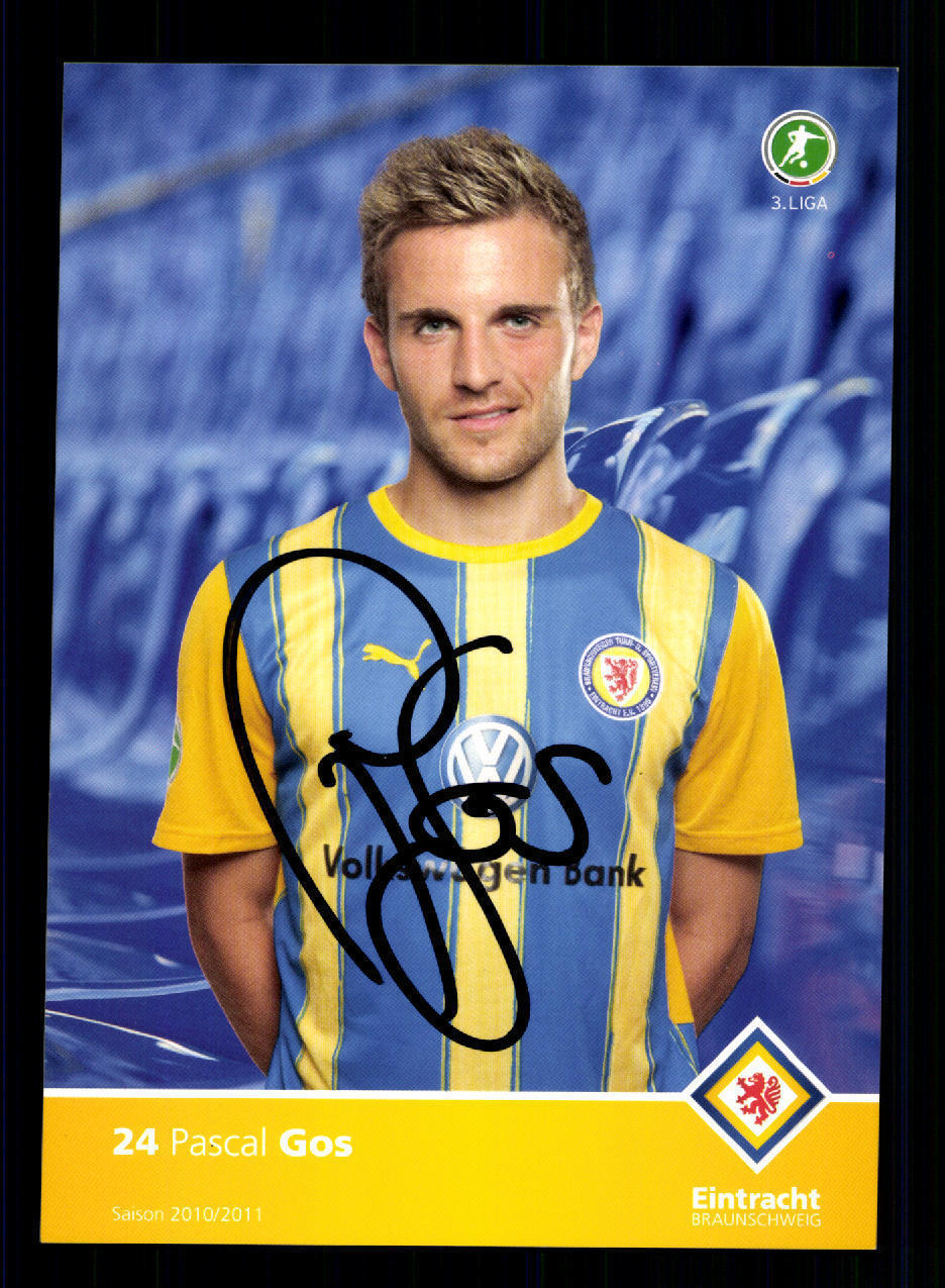 Pascal Gros Autogrammkarte Eintracht Braunschweig 2010-11 Original +A ...