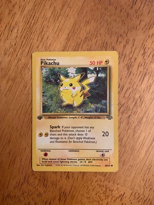 Pokemon PIKACHU First 1st Edition #60/64 | eBay