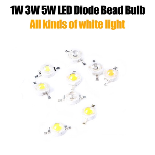 1W/3W/5W High Power Chip LED Diode Bead Bulb COB Color temp White 3000K ...