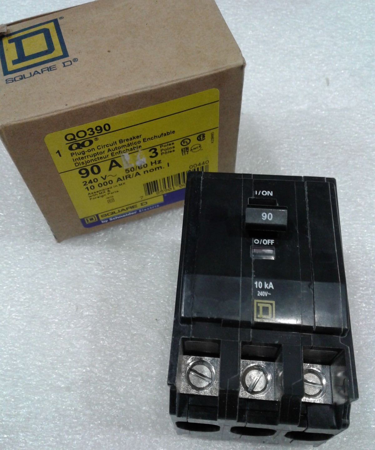 QO390 SQD 3POLE 90AMP 240V PLUG-IN NEW | eBay