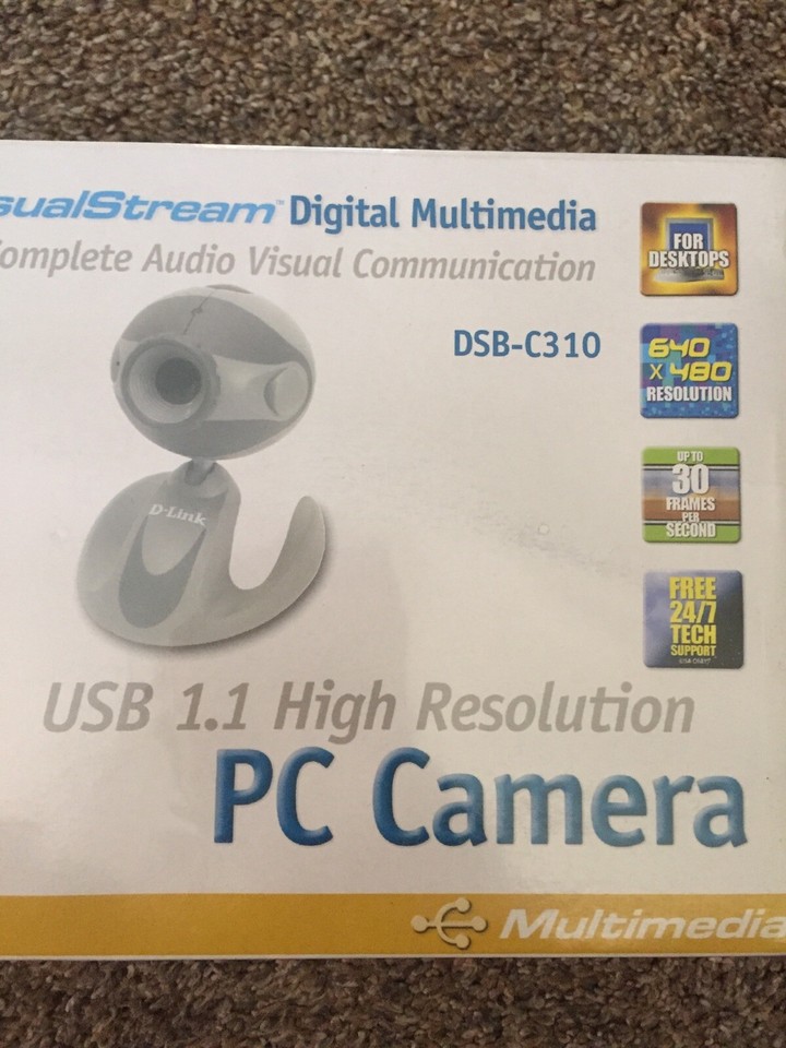 D-Link PC Web Camera USB 1.1 High Resolution DSB-C310 Audio Microphone ...