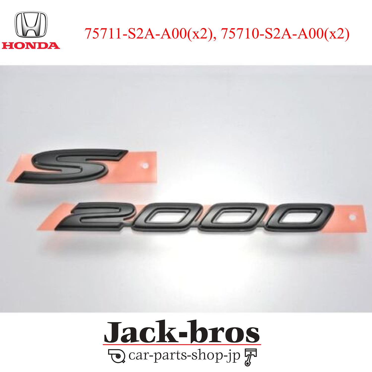 HONDA GENUINEOEM S2000 AP1/AP2 Fender Side BLACK Emblem Badge Set | eBay