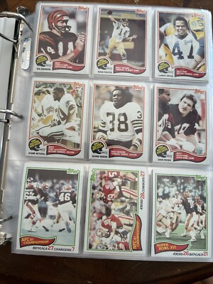 1982 Topps Football Complete Set Near Mint And Beautiful Binder ...