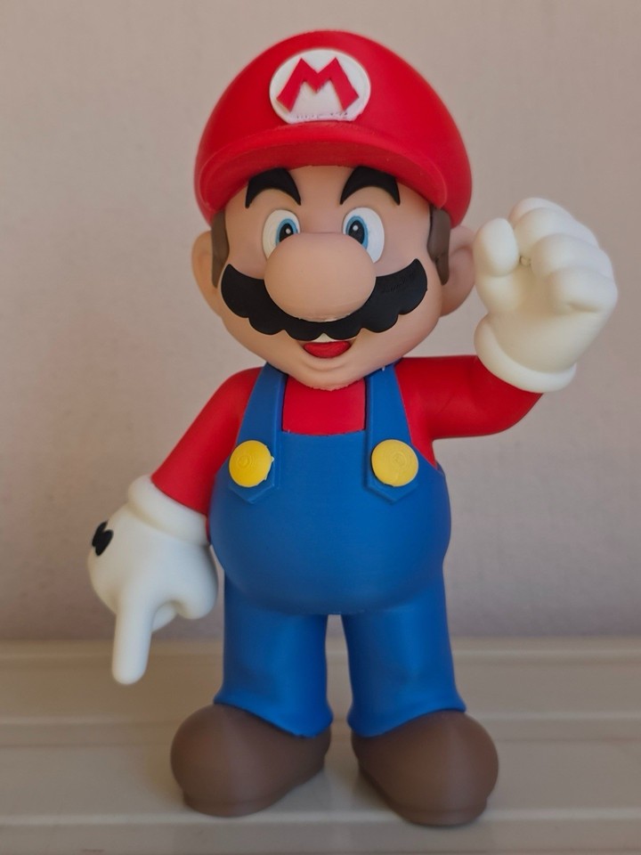 9in Tall Super Mario Collectible Figurine Raising Hand Up | eBay