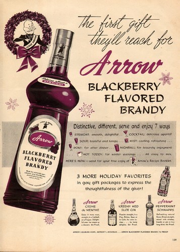1955 vintage beverage AD ARROW Blackberry Brandy , Detroit MI 121716 | eBay