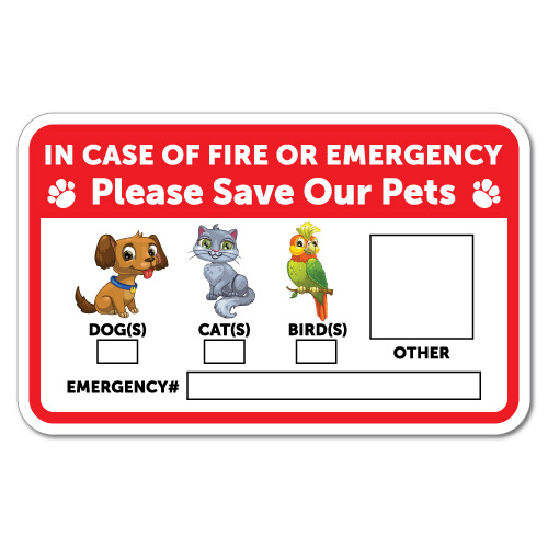 Please Save Our Pets Emergency Sticker Decal Stickers Pet Art Laptop ...