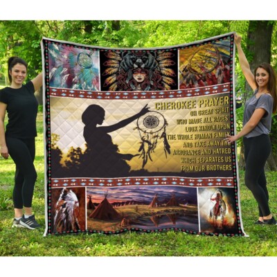Native American - Cherokee Prayer Quilt, Native American Quilt Blanket ...