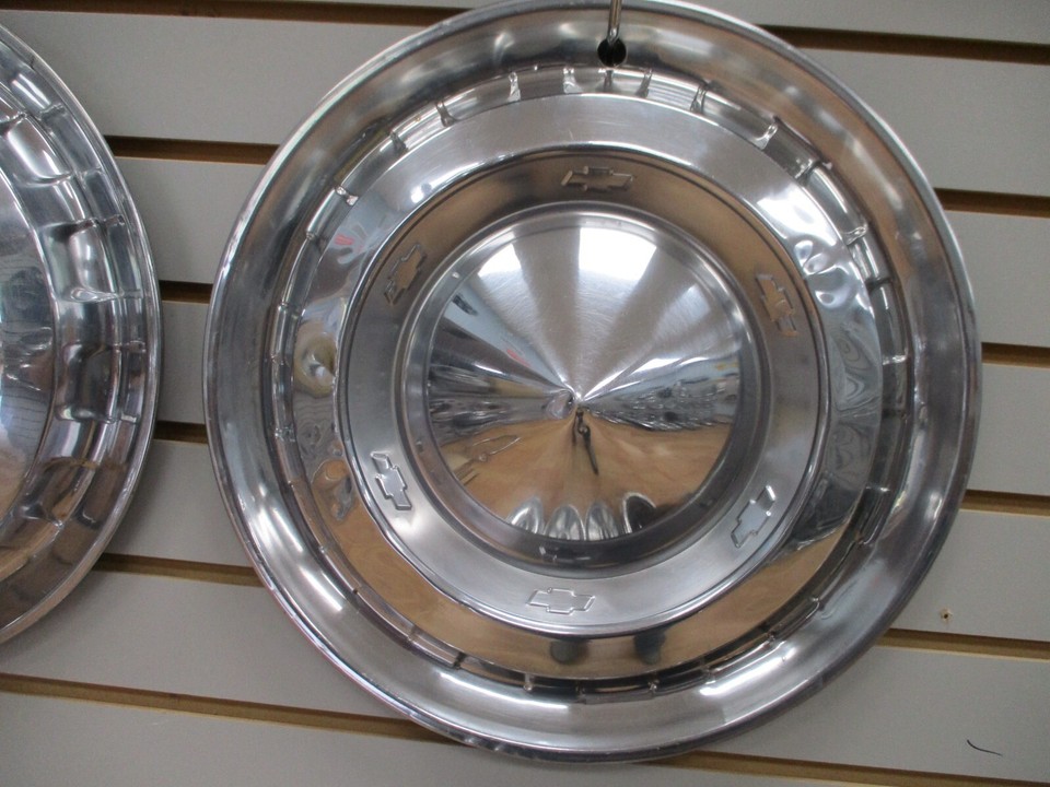 1956 CHEVROLET BEL AIR NOMAD 150 210 Wheel Cover Hubcaps OEM SET 56 | eBay
