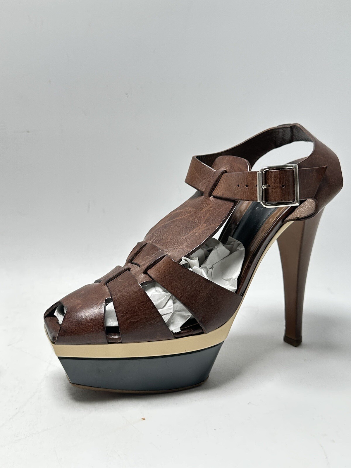 Marni Women's Platform Cut Out Antique Bronze Heels 41 US 10 | eBay