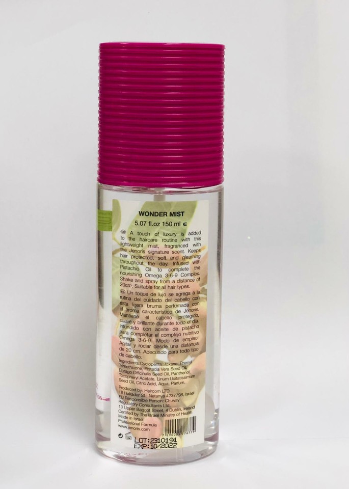 Jenoris Professional - Wonder Mist Perfumed Pistachio Mist 5.07 fl.oz ...