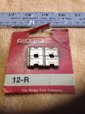 Ridgid Pipe Dies 12-R 1/8" Set | eBay