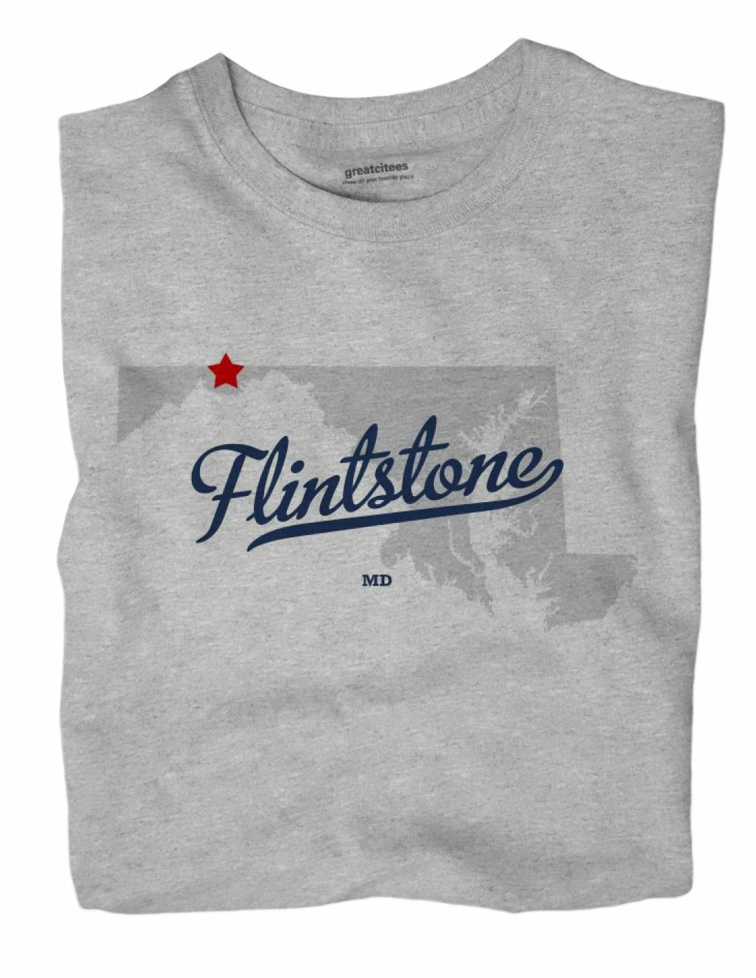 Flintstone Maryland MD T-Shirt MAP | eBay