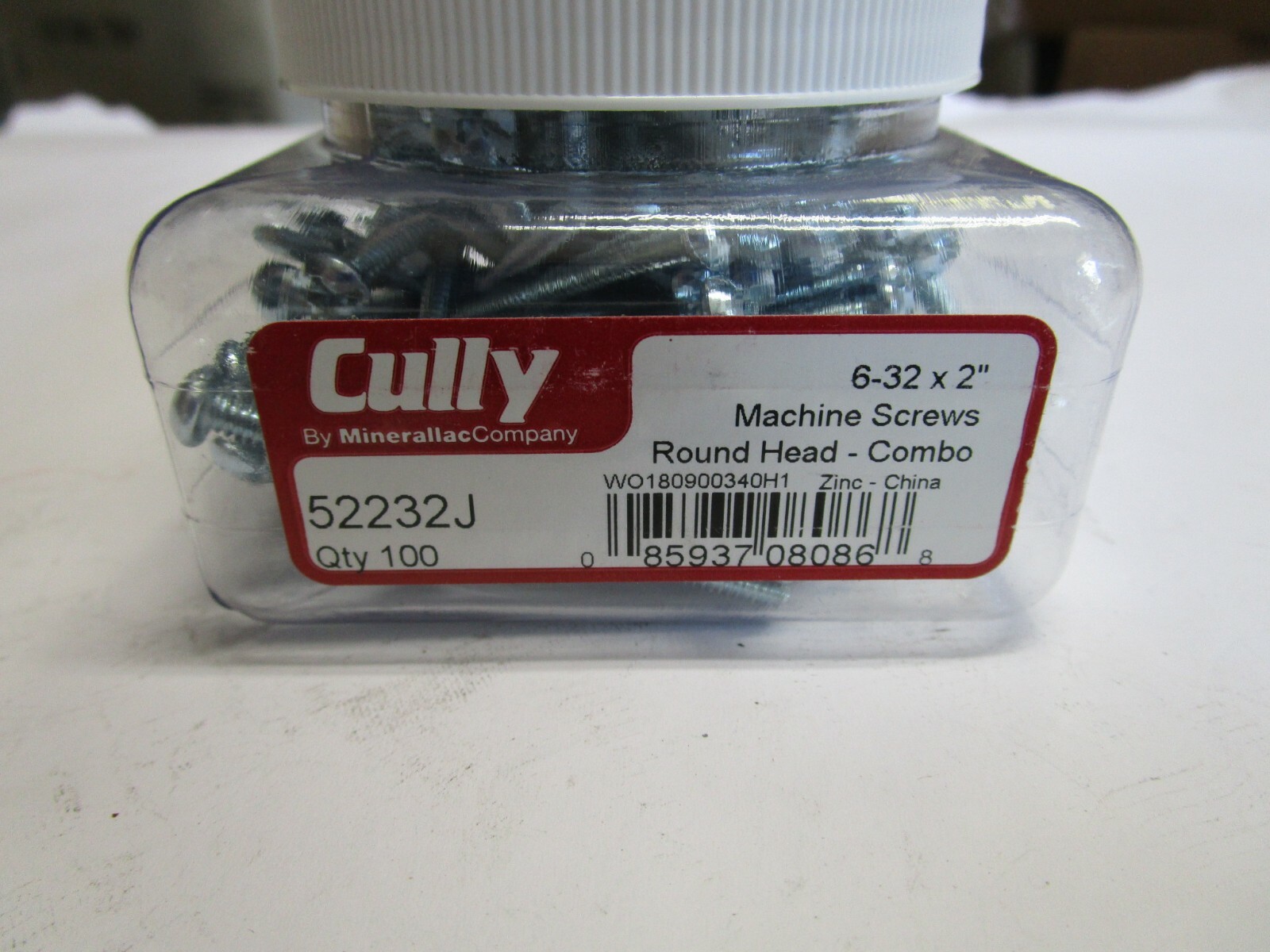 Box of 100 CULLY 6-32 X 2" MACHINE SCREWS Round Head Slot/Phillips ...