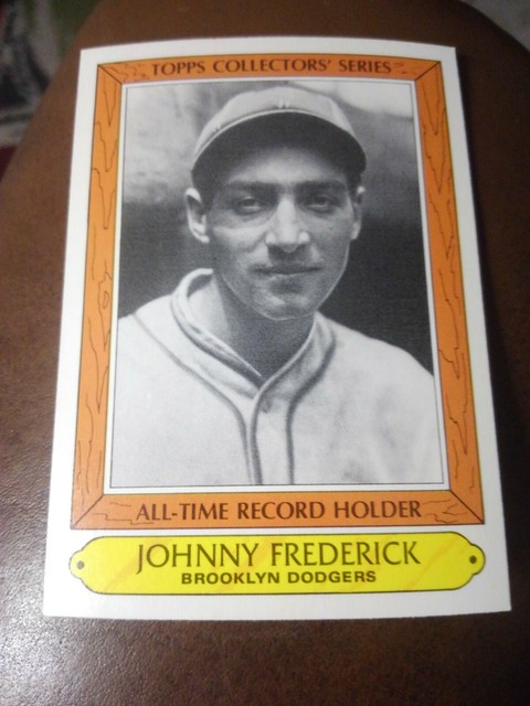 1985 Topps Woolworth's All-Time Record Holders - #12 Johnny Frederick ...