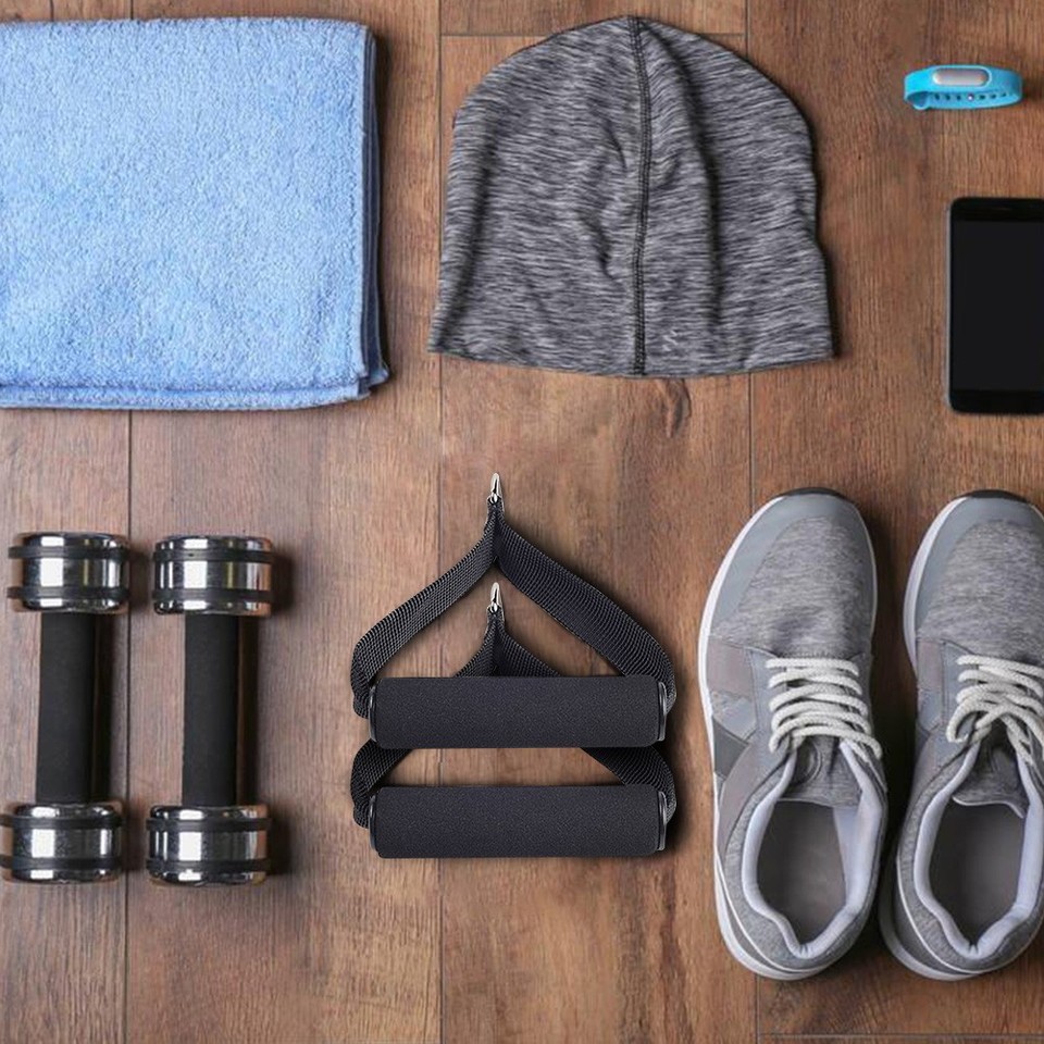 4Pcs Single-Grip Handles with Carabiner Clips Pull Handle Exercise ...