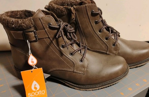 Sporto Brown Water-Resistant Zipper Hiker Bootie Boots Women's Sz 11M ...