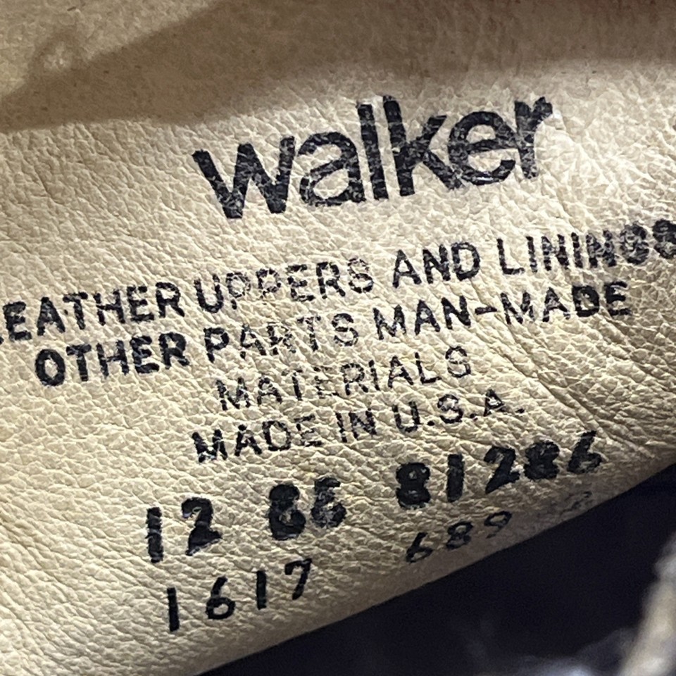 Walker Cowboy Boots Mens 12 Black Burgundy Leather Side Zipper Ankle ...