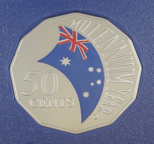 2000 50 cents Millennium Year coloured PROOF Australia Coin | eBay