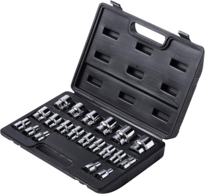 20PCS 1/2" Drive Metric Socket Set, Industrial Grade 6-Point Standard ...